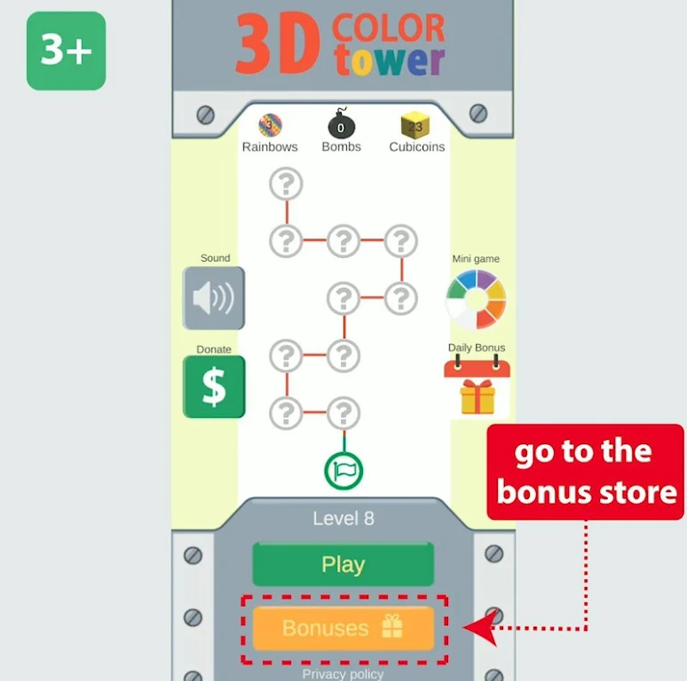 3D Color Tower color cubes Mod Apk v0.1(Unlimited Resources) Download