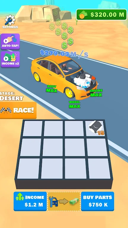 Merge Race - Idle Car games Mod Apk v1.0.6(Speed Hack/No Ads) Download